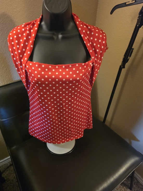 Tyte Jeans | Tops | Tyte Jeans Blouse Features A Stylish Red And White ...